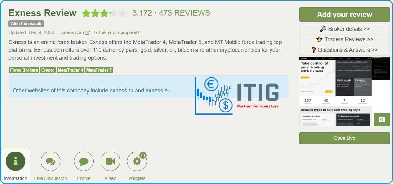 Exness Scam or Not ? Answer now - ITIG